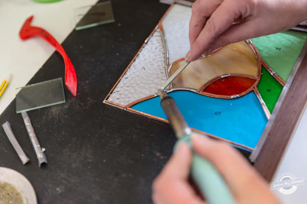 Full Day Class – Colourful Copper Foiled Window – Jo Snowdon Stained Glass