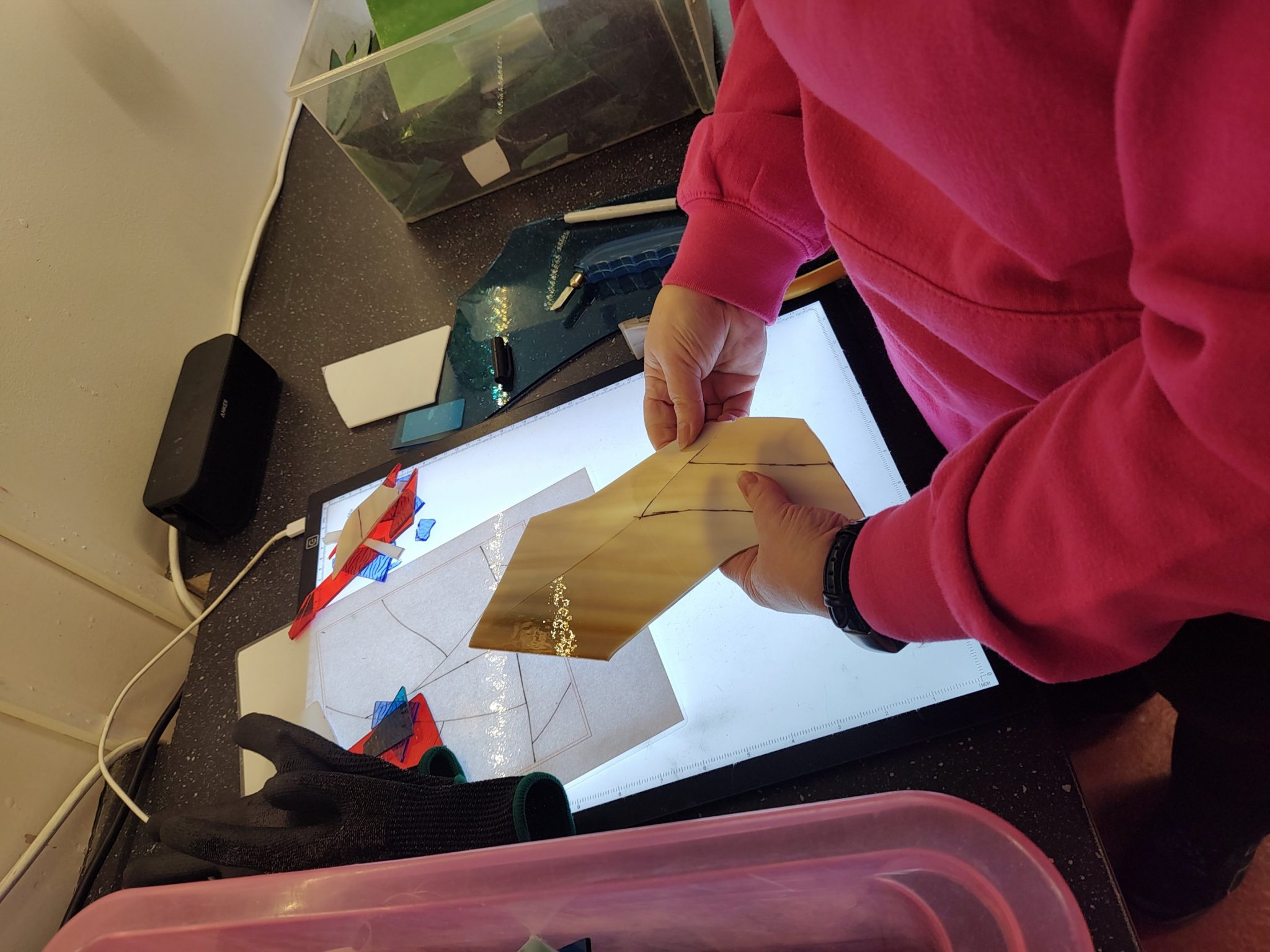Full Day Class – Colourful Copper Foiled Window – Jo Snowdon Stained Glass